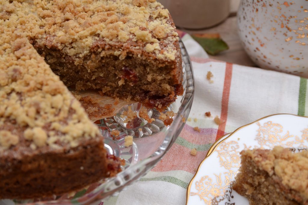 Spiced Plum Crumble Cake • Hollie Berries