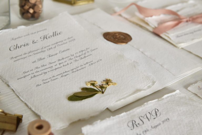 Hollie Berries Wedding: DIY Pressed Flower Invitations • Hollie Berries