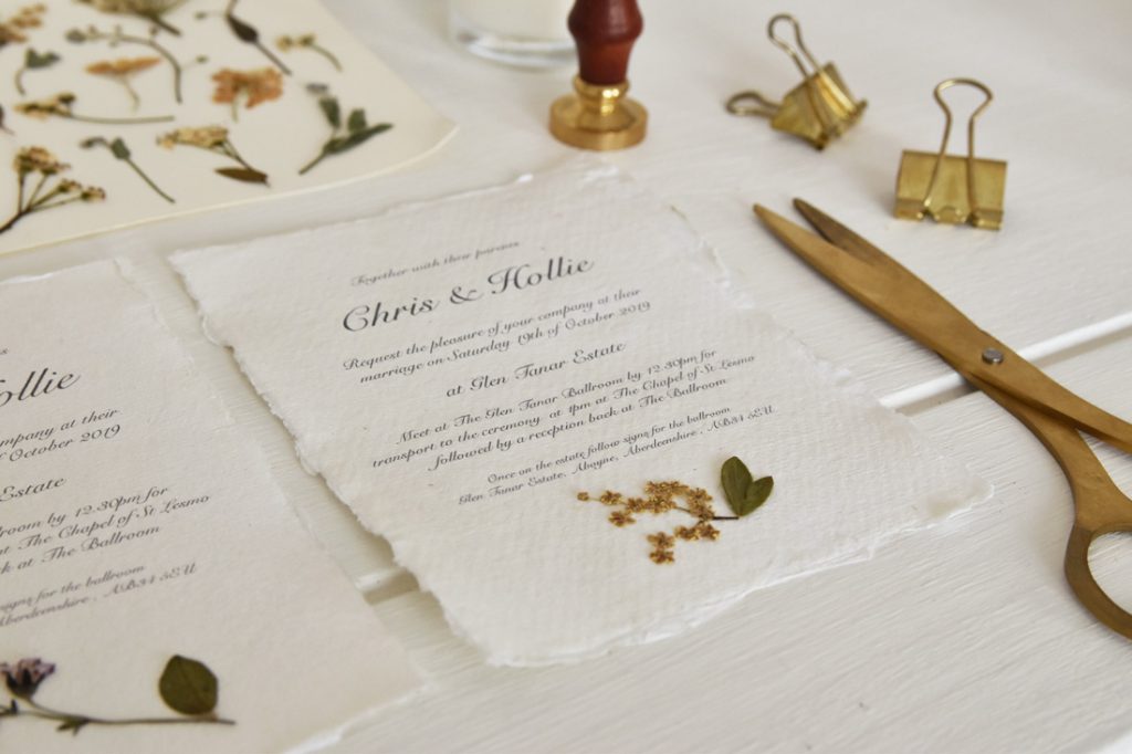 Hollie Berries Wedding: DIY Pressed Flower Invitations • Hollie Berries