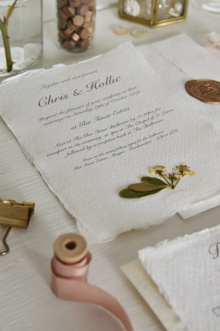 Hollie Berries Wedding: DIY Pressed Flower Invitations • Hollie Berries
